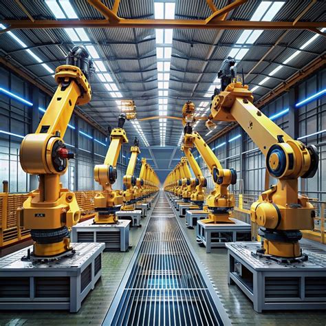 Advanced Robotics Automated Manufacturing With Robot Arms Premium Ai