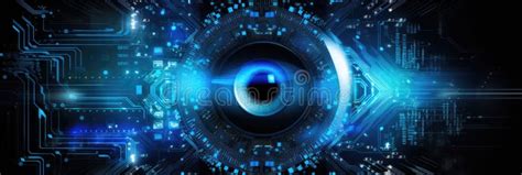 Iris Scanning Technology For Secure Authentication Stock Illustration