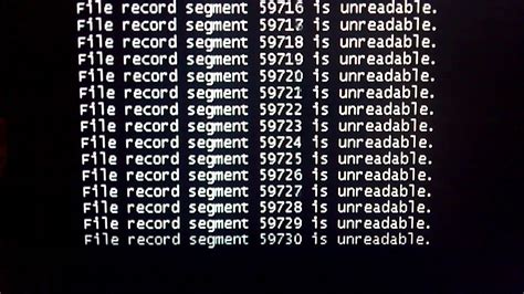 Ошибка Hdd File Record Segment Is Unreadable