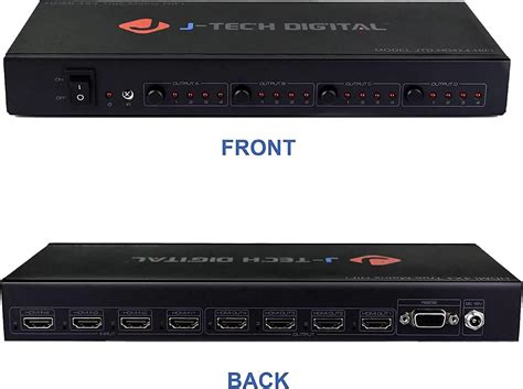 Buy J Tech Digital K Hz X HDMI Matrix Switch Switcher Bundle With Button Control Panel