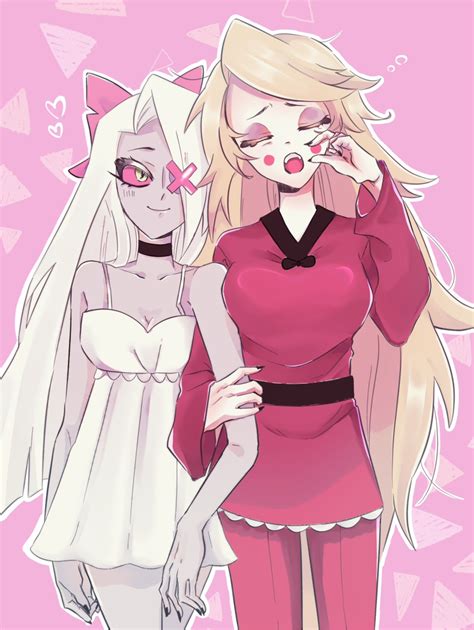 Xbooru 2 Girls Bed Head Bedhead Blonde Hair Bow Canon Couple Chaggie