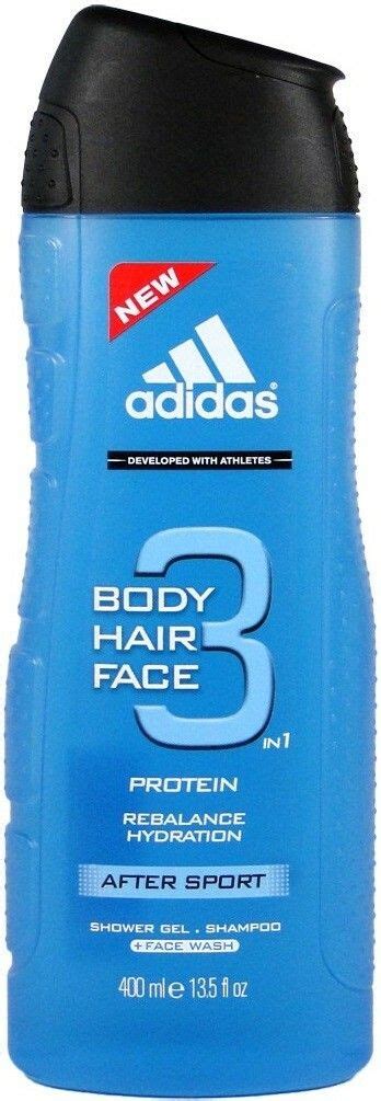 Adidas Body Hair Face 3 In 1 After Sport Shower Gel Douchegel Flacon 400 Ml