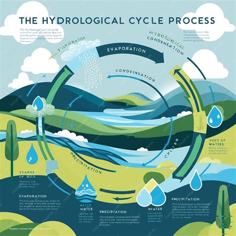 The Hydrological Cycle Process Visually For Learning Course Water