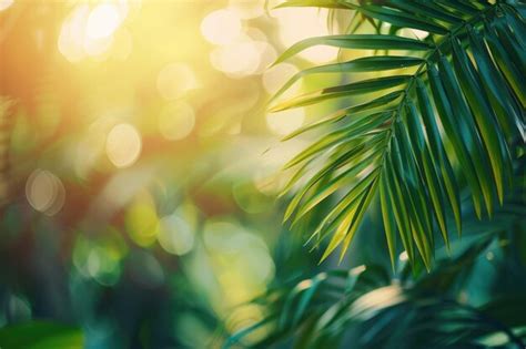 Premium Photo Tropical Beach With Palm Leaf Summer Vacation Concept