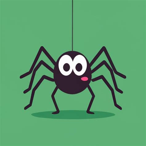 Premium Ai Image A Cute Spider Crawling On A Web With Text Hello