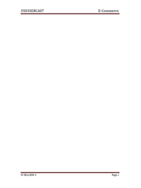 Sy Bca Sem 3 E Commerce Ass 1 Pdf E Commerce Online Shopping