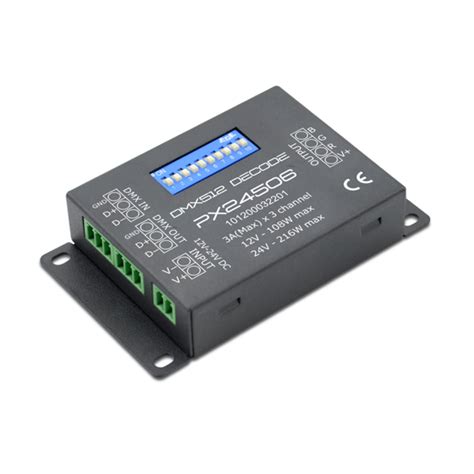3A 3ch DMX512 RDM Decoder PX24506