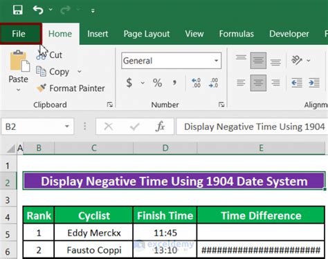 How To Subtract And Display Negative Time In Excel 3 Methods
