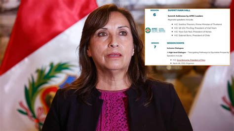 Dina Boluarte No Aparece En Agenda Oficial De La APEC De Este 15 De