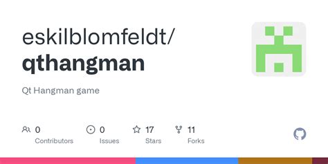 GitHub Eskilblomfeldt Qthangman Qt Hangman Game