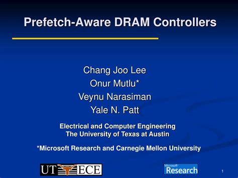 Ppt Prefetch Aware Dram Controllers Powerpoint Presentation Free