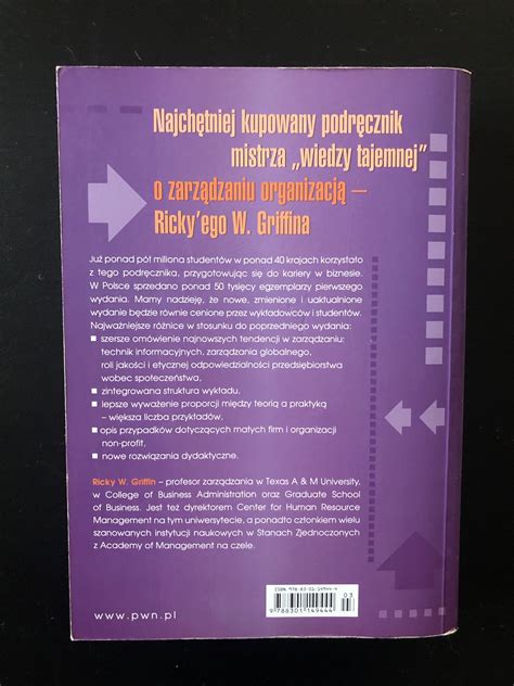 Podstawy zarządzania organizacjami R W Griffin Gdynia Kup teraz