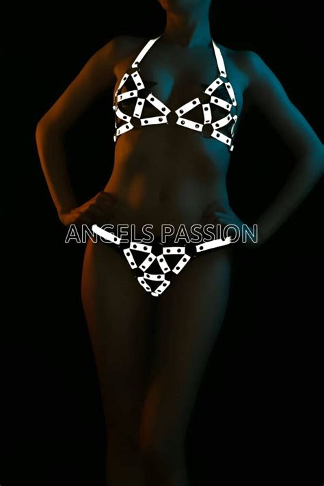 Reflektörlü Seksi Sütyen Takım Apft422 Reflektörlü Harness Angels Passion