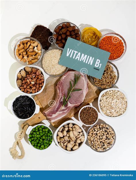 Un Ensemble De Produits Naturels Riches En Vitamine B1 Thiamine