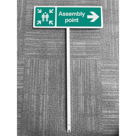 Assembly Point Right Verge Sign Cw 800mm Post