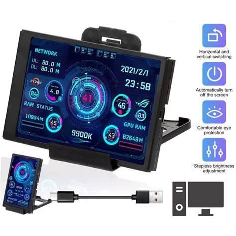 3 5and Usb Type C Secondary Screen Ips Cpu Gpu Ram Monitor Display