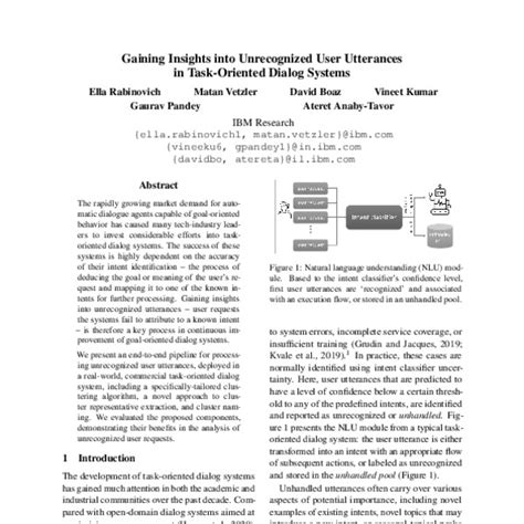 Gaining Insights Into Unrecognized User Utterances In Task Oriented