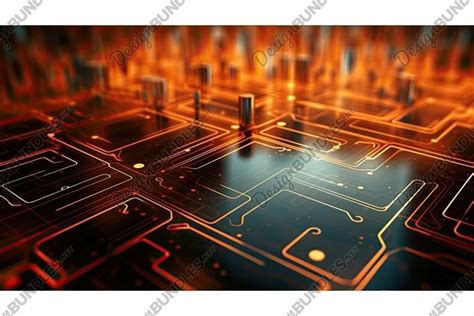 Lines Orange Technology Background