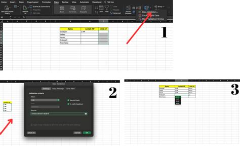 cara membuat drop down list atau daftar pilihan di microsoft excel