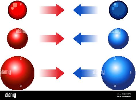 Molecules Attract Each Other Vector Illustration Stock Vector Image