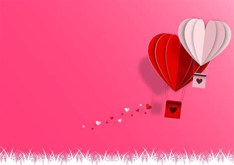 종이 접기 벡터 해피 발렌타인 데이 인사말 카드 Eps Uidownload