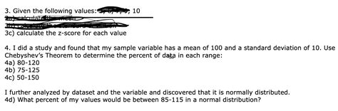 Solved 3 Given The Following Values 3c Calculate The Chegg