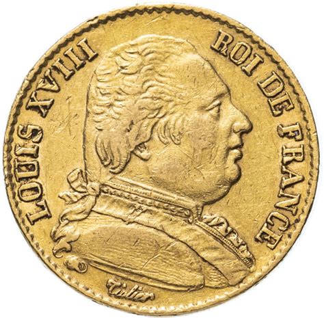Франция 20 франков Francs 1814 стоимостью 54650 руб