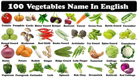 Vegetable Names In English With Pictures Pdf 100 Vegetable Names