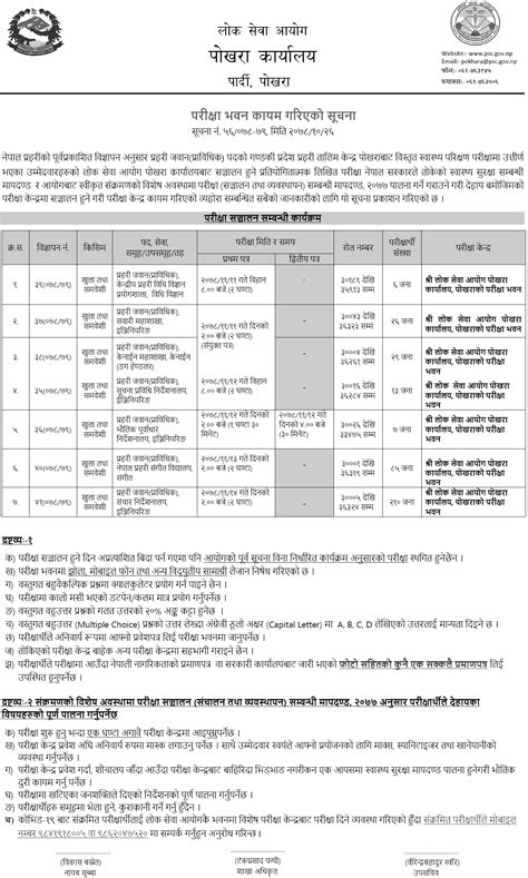 Nepal Police Prabidhik Prahari Jawan Written Exam Center Pokhara