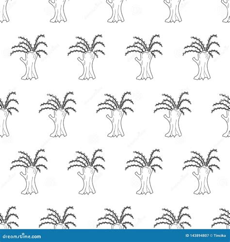 Hand Drawn Vector Seamless Repeat Pattern Stock Vector Illustration Of Hand Flower