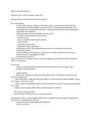 Understanding Key Components Of Internal Control And Business Course Hero