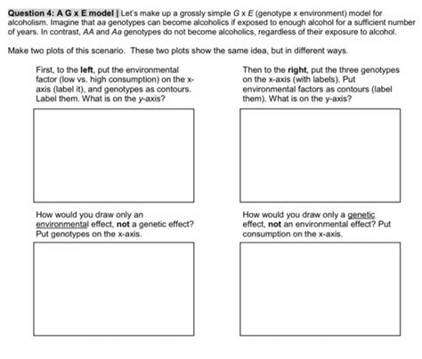 Question 4 A G × E Model Lets Make Up A Grossly