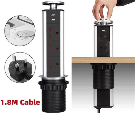 Standard Tabletop Type Electric Pop Up Power Tower Kitchen Desktop Socket Outlet Box For