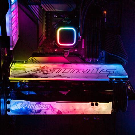Rgb Gpu Support Bracket Aorus Spectrum White By V1tech Etsy