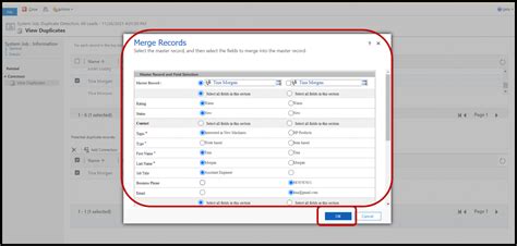 DUPLICATE DETECTION AND MERGING OF RECORDS IN DYNAMICS