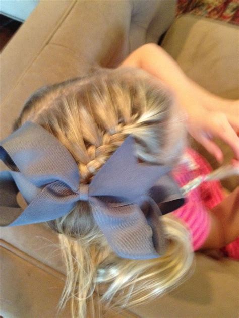 Half Up French Braid With Bow