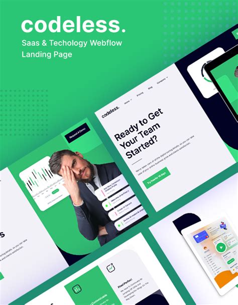 Codeless SaaS HTML Responsive Website Template