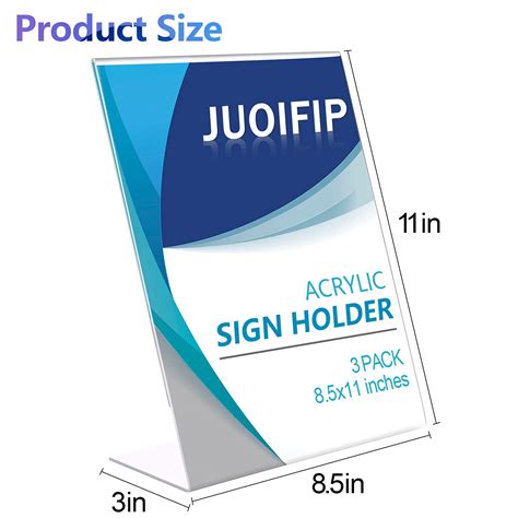 Buy JUOIFIP 3 Pack Acrylic Sign Holder 8 5x11 Inches Table Signs