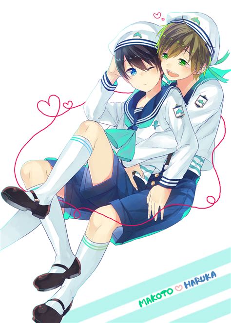 Tachibana Makoto And Nanase Haruka Free Drawn By Gejirodents