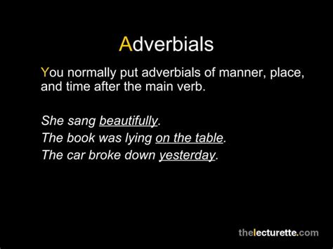 Adverbials Ppt