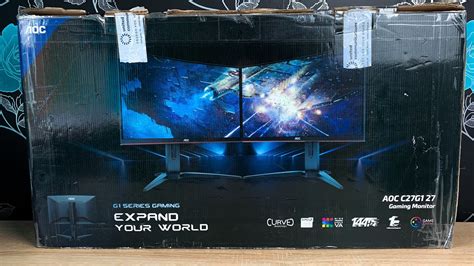 AOC C27G1 Curved Gaming Monitor Unboxing & First Look - YouTube