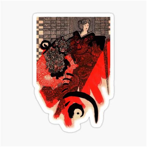 Japanese Kimono Woman Sticker For Sale By Carvalhal Redbubble