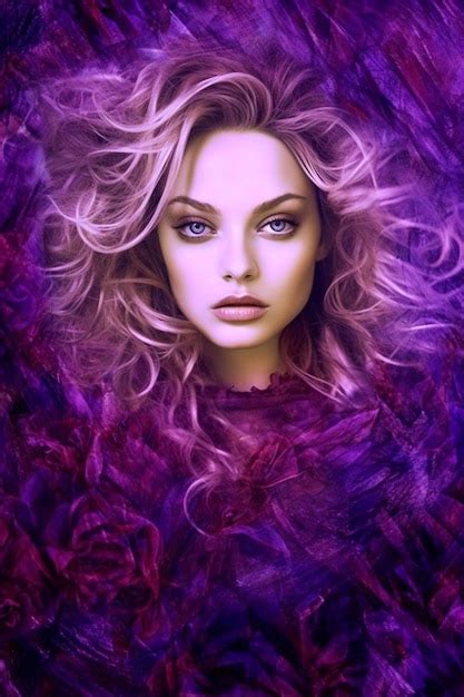 Premium Ai Image Purple Fantasy Realistic Photography Colorful