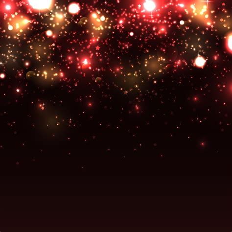 Destellos Brillantes Sobre Fondo Negro Vector Premium