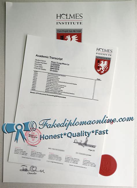 Obtain Holmes Institute Academic Transcript Buy Holmes Institute Diploma