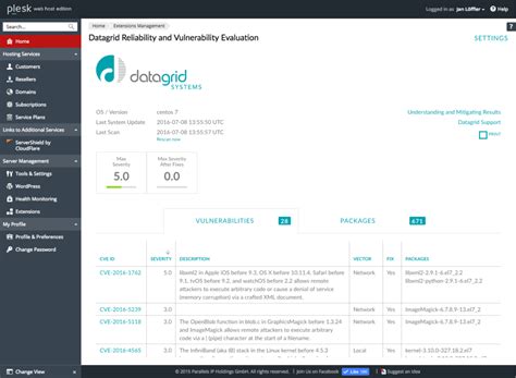 Plesk Security Advisor Extension