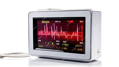 Photo Of Cardiac Output Monitor Isolated On White Glossy Background Premium Ai Generated Image