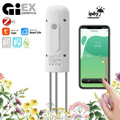 Giexperience ZIGBEE Plant Monitor Soil Temperature Meter Moisture Humidity Tester Sensor Garden