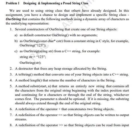 Solved Problem Designing Implementing A Proud String Chegg