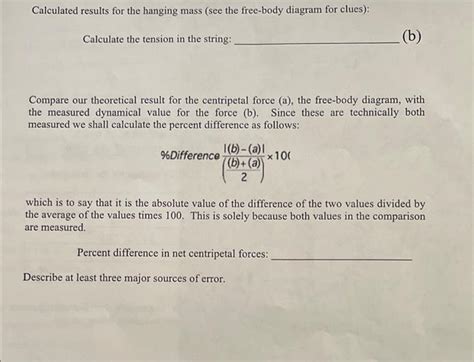 Solved Uniform Circular Motion Worksheet Data Tables Chegg